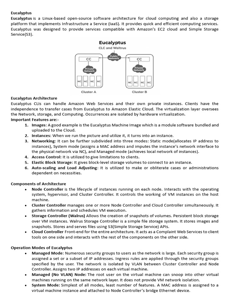 Eucalyptus, Nimbus, Open Nebula, CloudSim | PDF