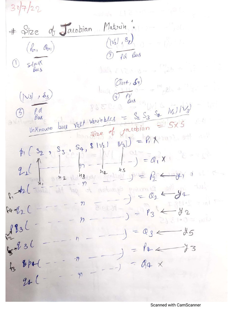 Power System Size Of Jacobian Matrix Pdf
