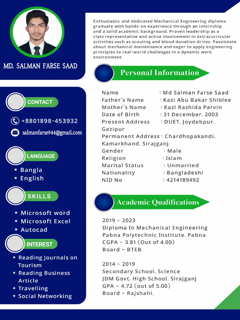 CV Salman Farse Saad | PDF