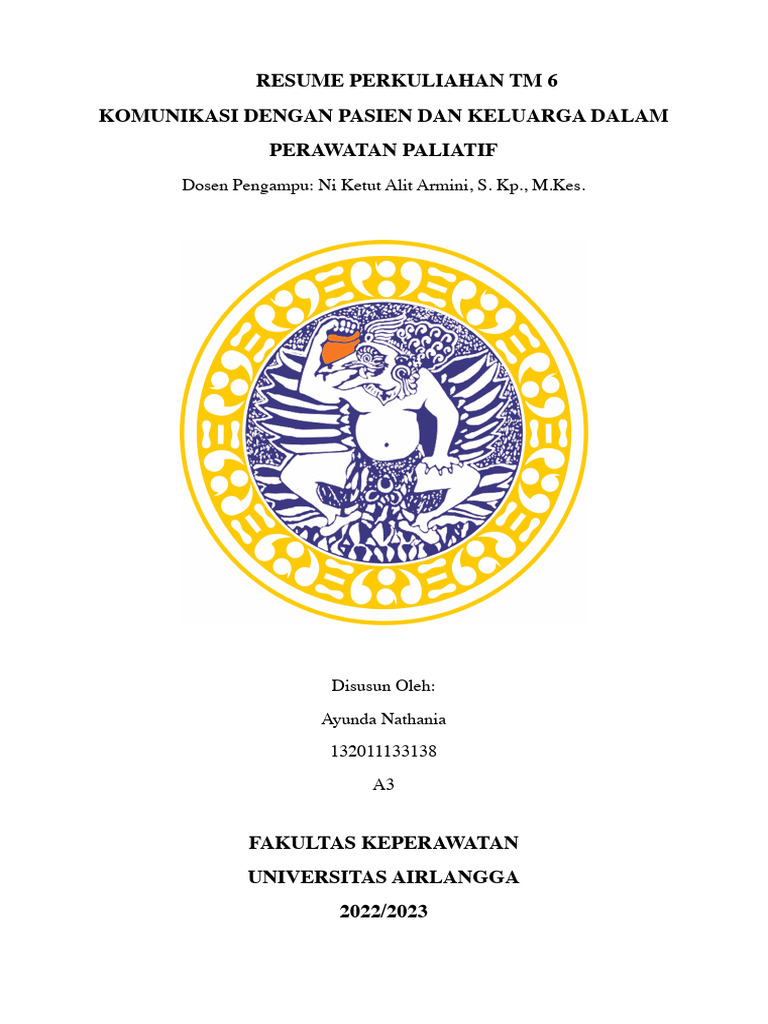 Resume TM 6 Kep. Paliatif | PDF