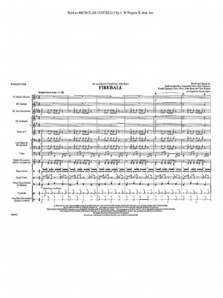 Fireball MB - Score and Parts | PDF