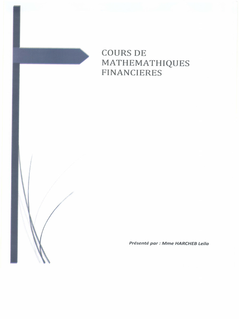 Cours de Maths Financieres Mme Harecheb 2020 | PDF