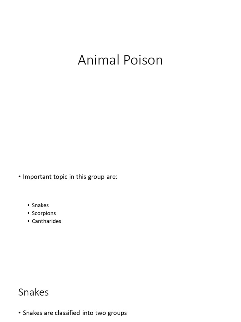 animal poision | PDF