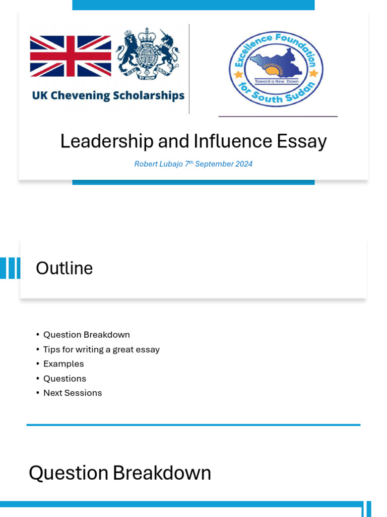 Chevening Leadership Essay Guide | PDF | Leadership | Volunteering