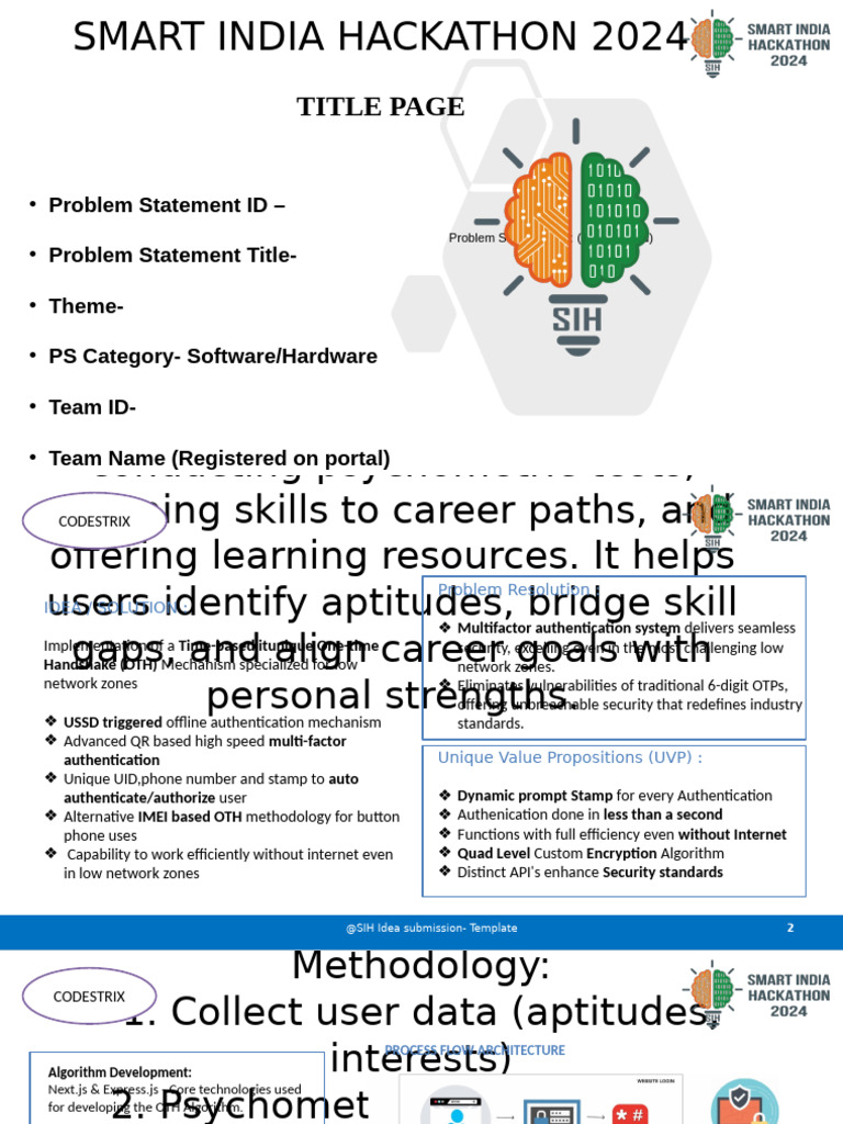 SIH 2024 Idea Submission Template | PDF | Artificial Intelligence ...