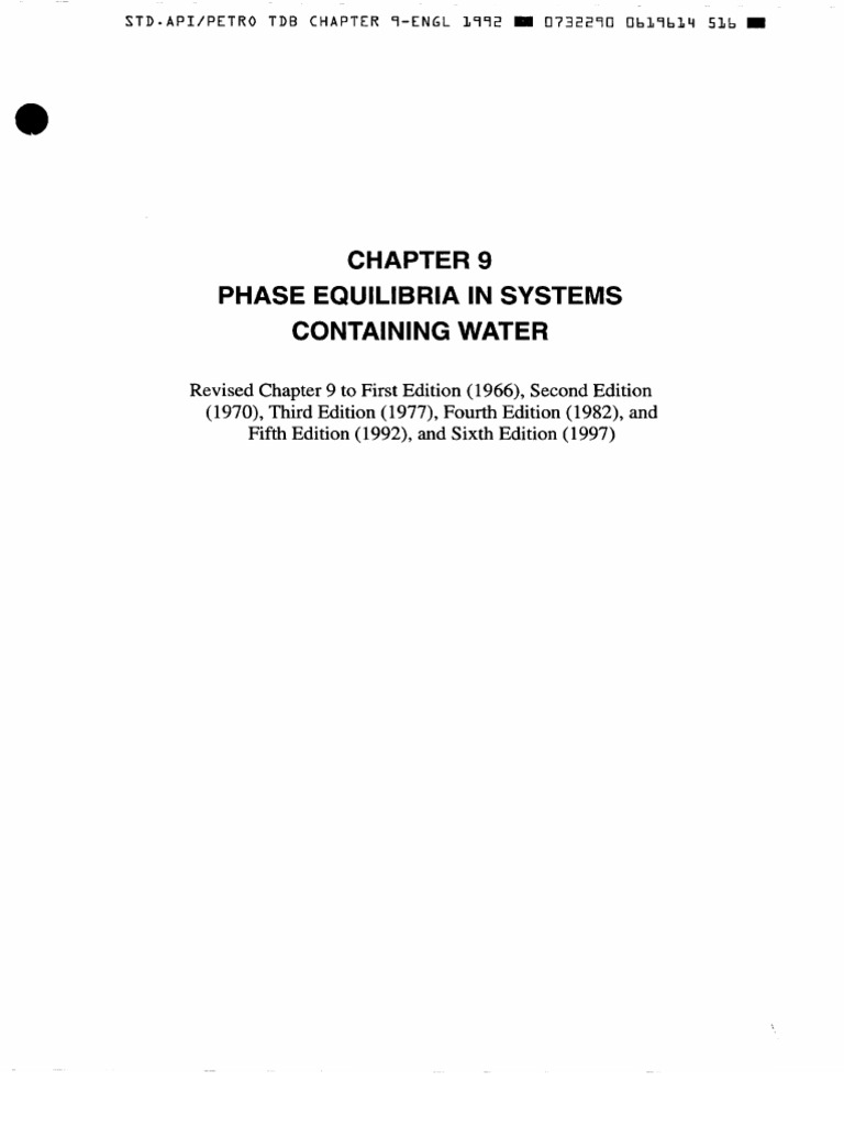 Technical Data Book Chapter 9 - Phase Equilibria in Systems | PDF
