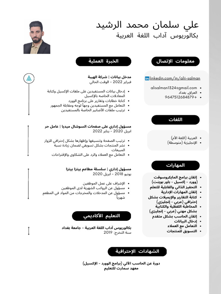 Ali Salman Arabic CV | PDF