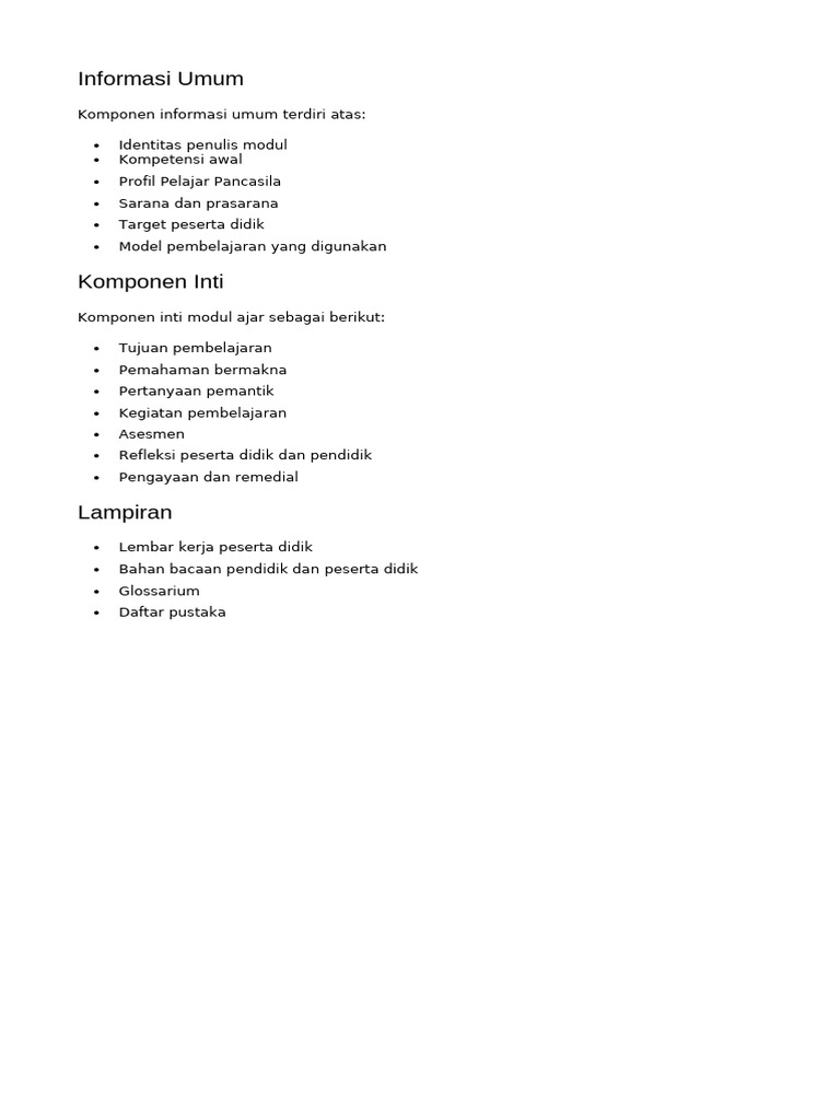 Contoh Modul Ajar (PDF - Io) | PDF