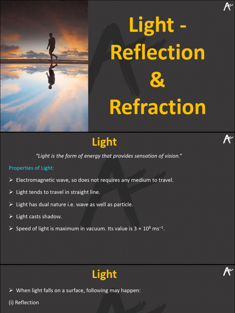 Light - Reflection & Refraction | PDF