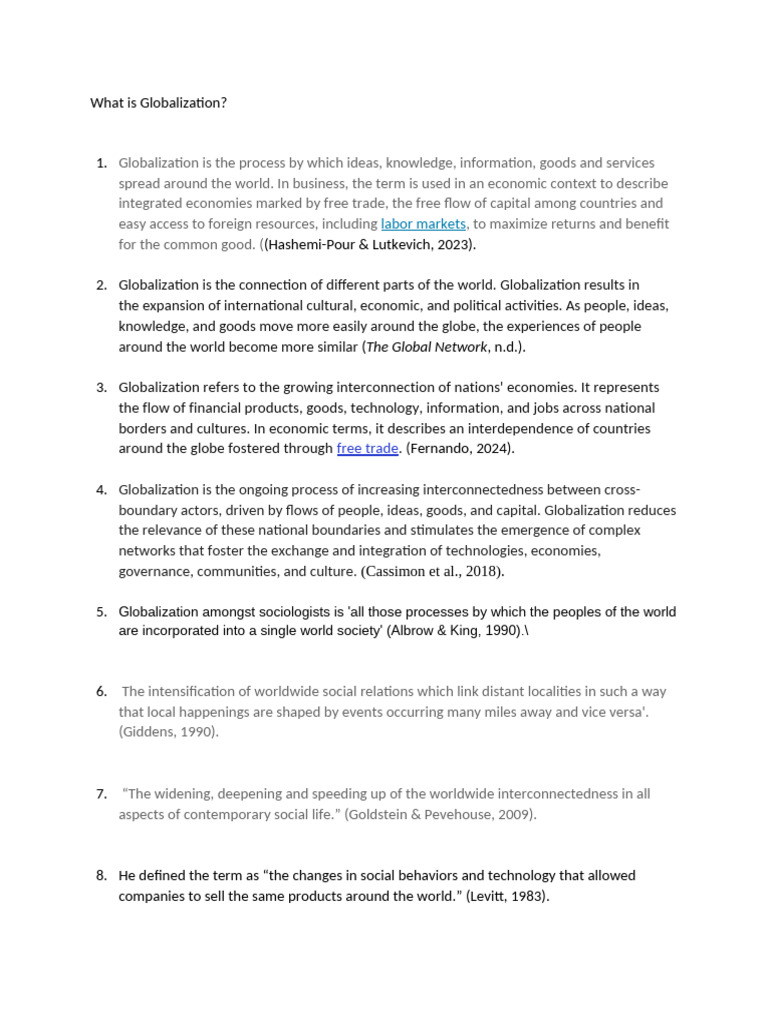 What Is Globalization | PDF