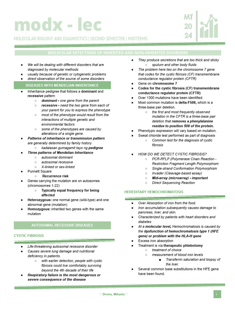 MODX InheritedAndNonInheritedDisease | PDF | Gene | Genetic Disorder