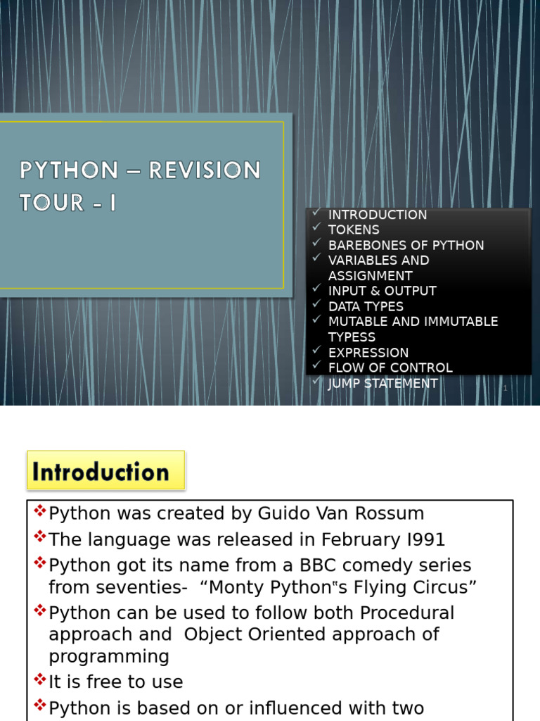 CH 1 Revision Tour | PDF