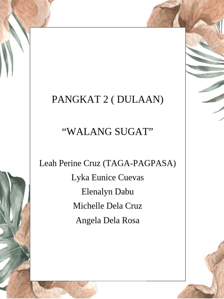 Walang Sugat | PDF