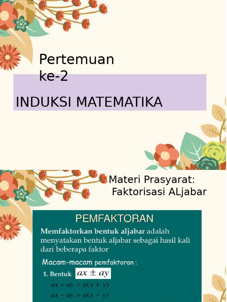 Pertemuan 2 - Induksi Matematika | PDF