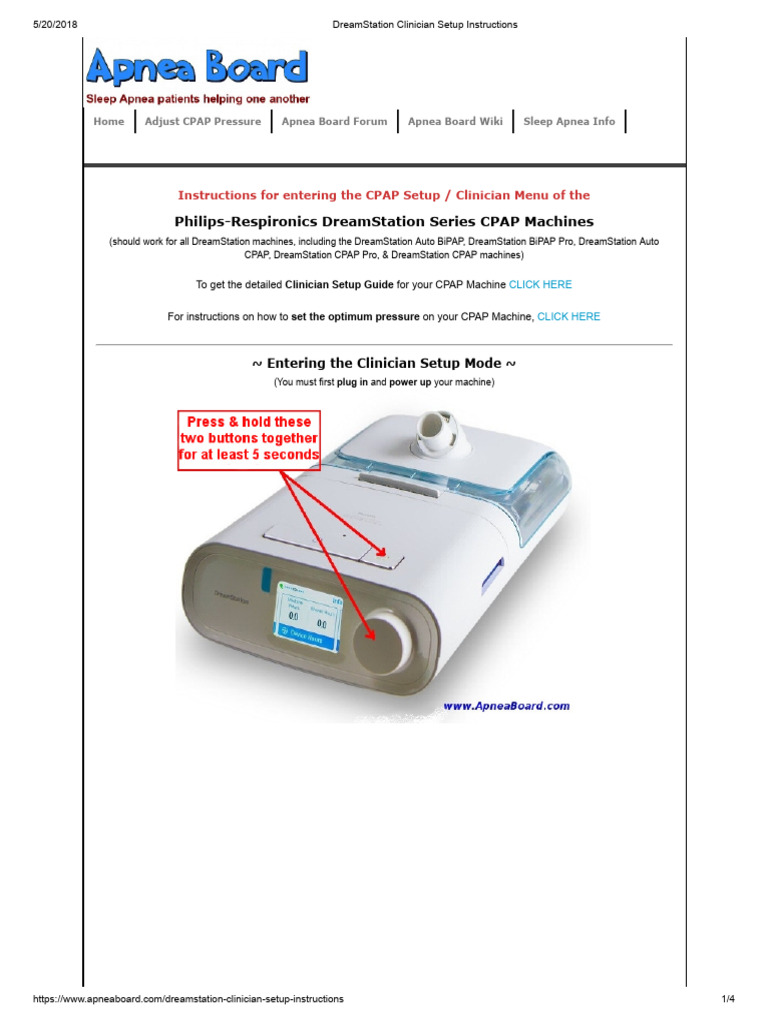DreamStation Clinician Setup Instructions | PDF