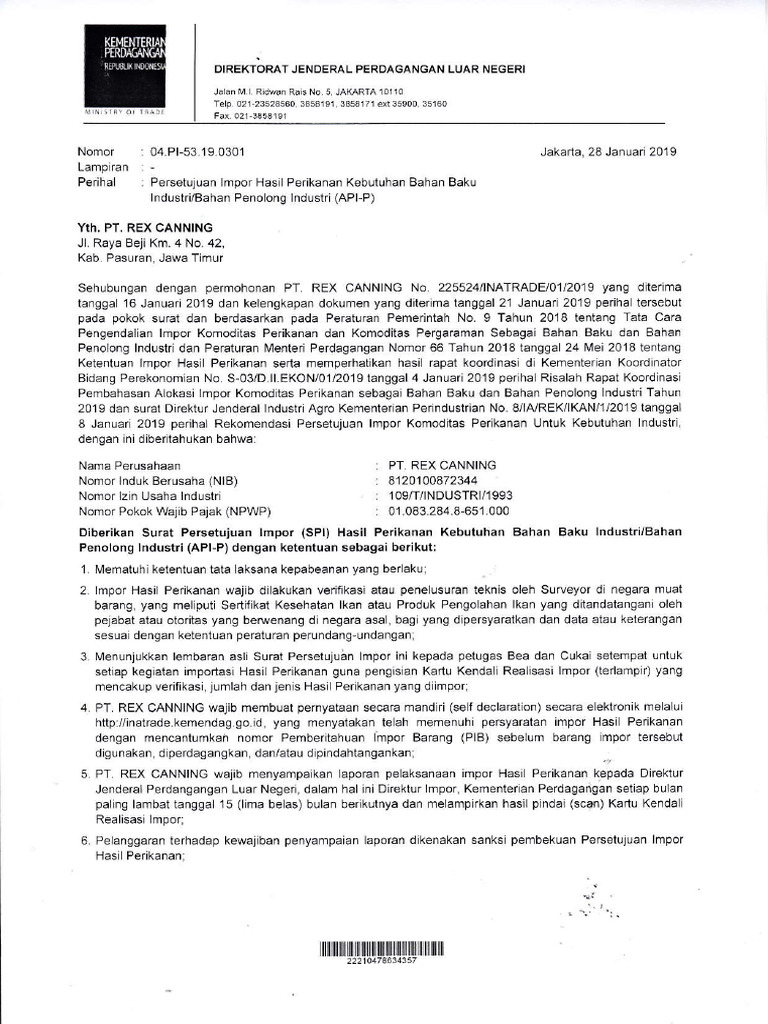 Contoh Dokumen PI | PDF