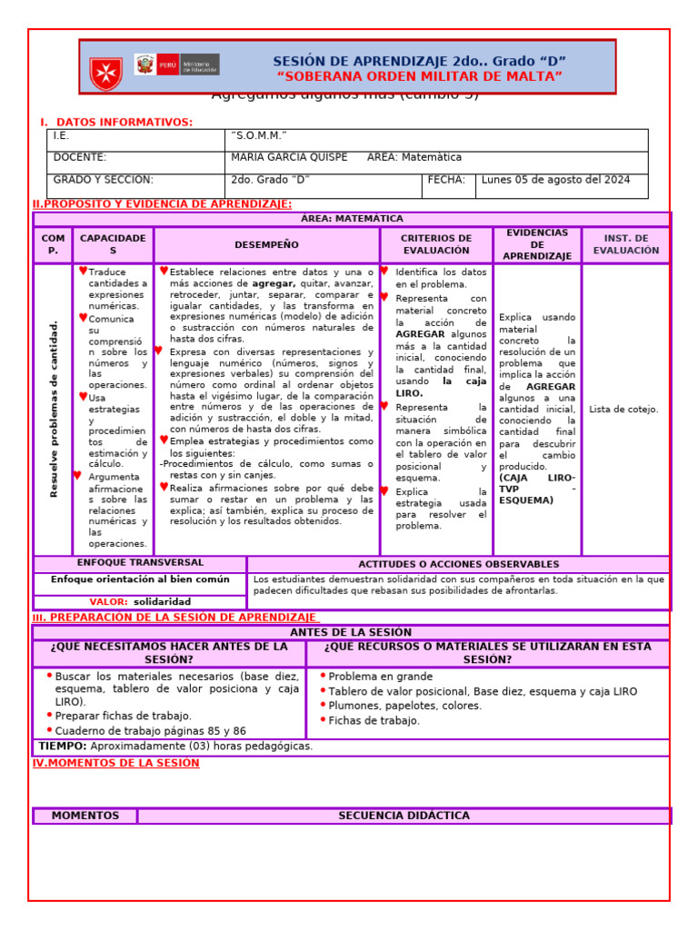 Agregamos Algunos más-MAT-05-08-24 | PDF