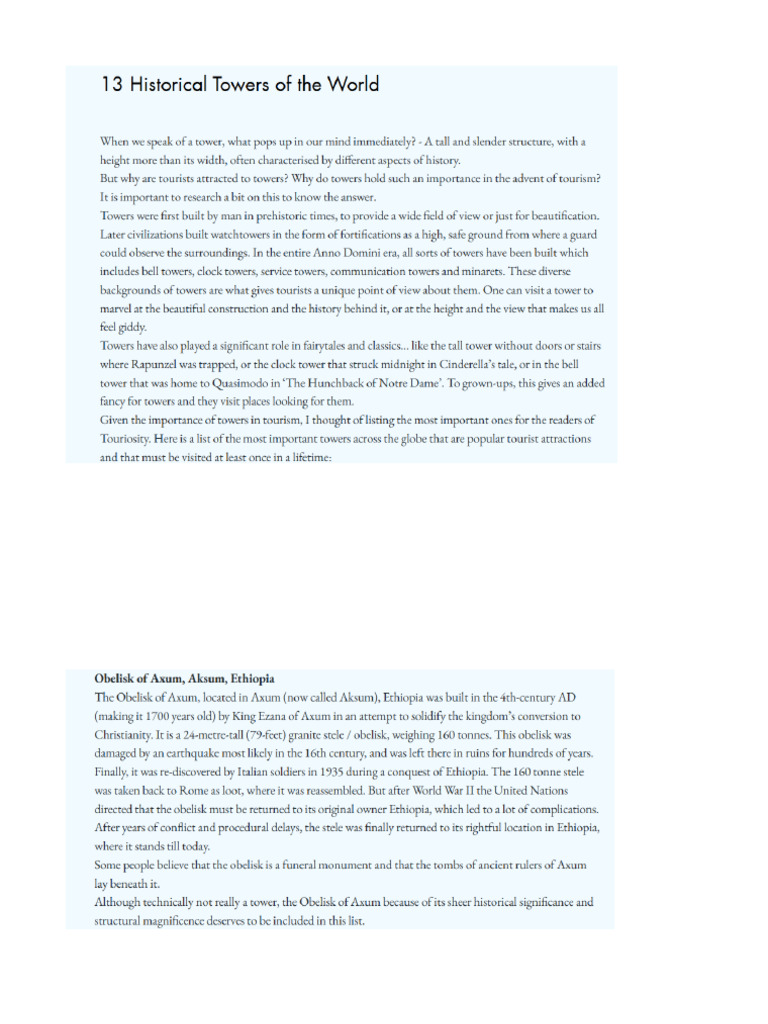 Ancient Towers | PDF