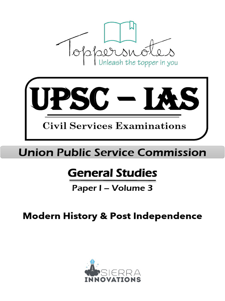 Sample G.S. Paper – 1 Volume – 3 Morden Indian History | PDF