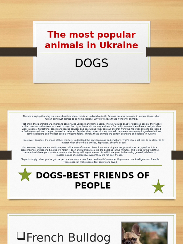 The Most Popular Animals in Ukraine | PDF