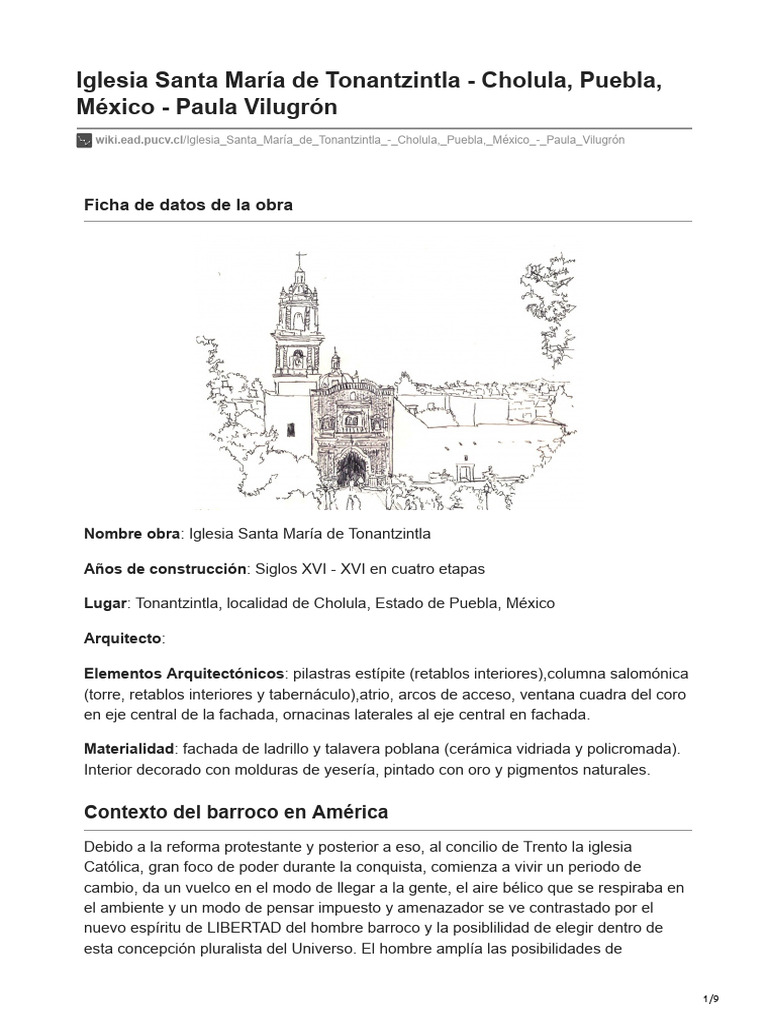 Iglesia Santa María de Tonantzintla - Cholula Puebla México - Paula ...