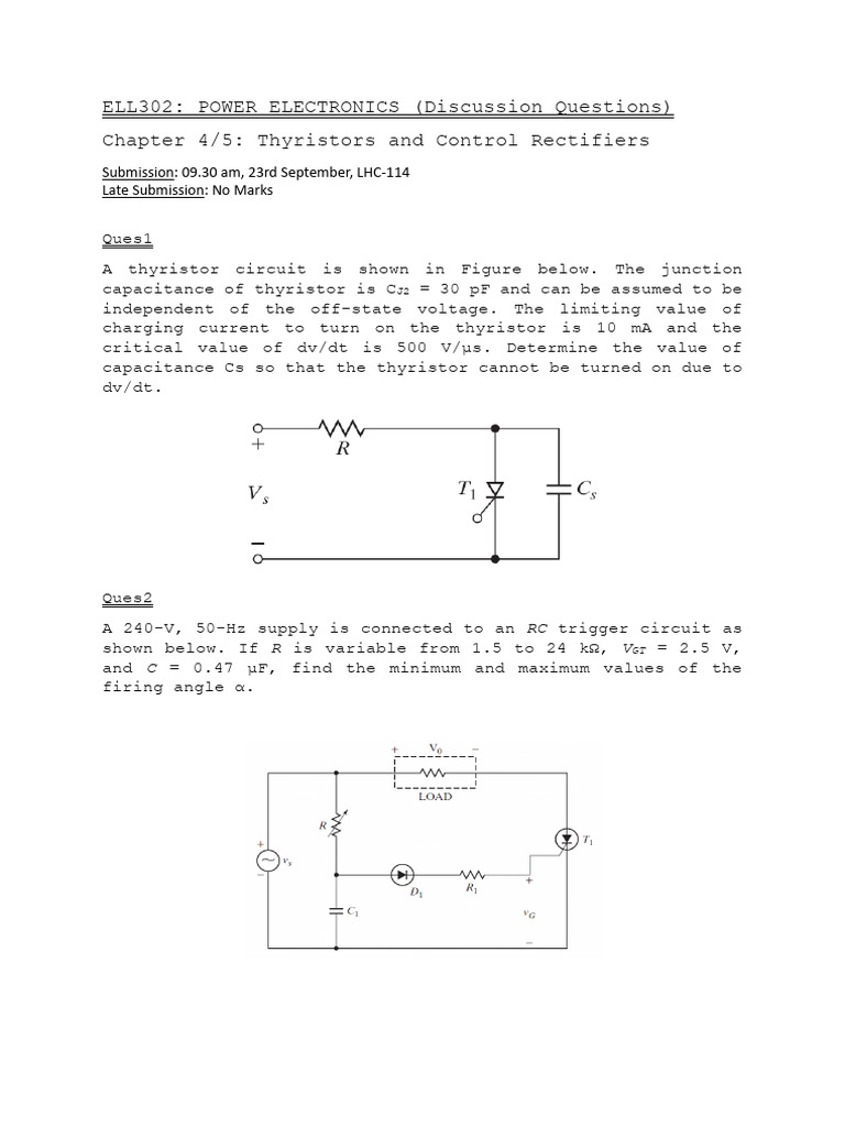 ELL302 Q and A No 4 | PDF | Rectifier | Electronic Engineering