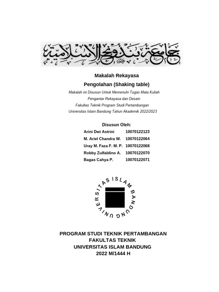 Makalah PRD Shaking Tabel | PDF