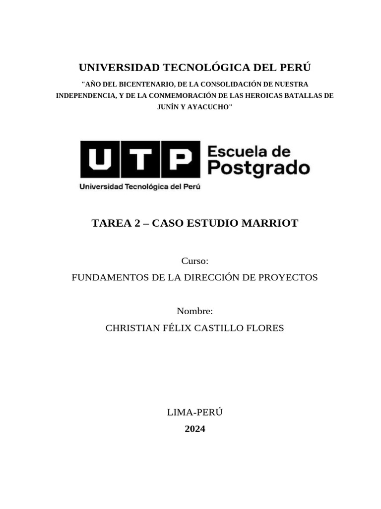 Tarea 002 - Caso Estudio Marriot | PDF
