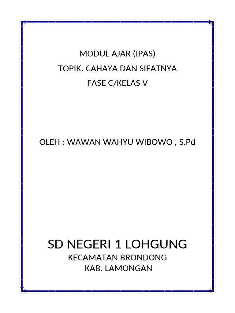 Modul Ajar PPG Piloting 2024 | PDF