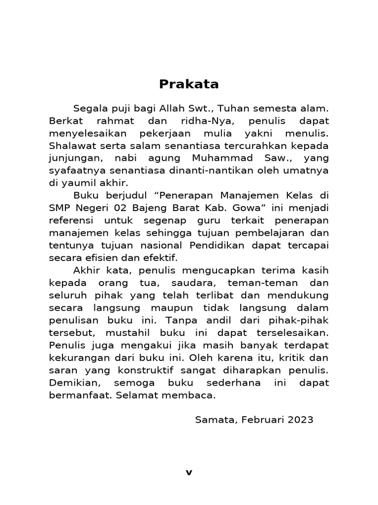 CONTOH PRAKATA | PDF