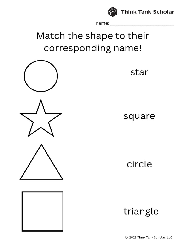 Free Preschool Match The Shape Lesson Worksheet 1 | PDF