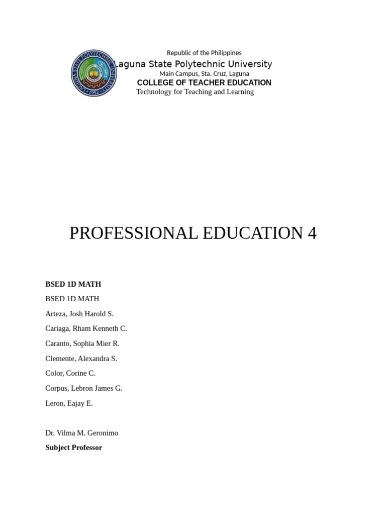 PROFED 4 TTL_EXPERIENCE | PDF