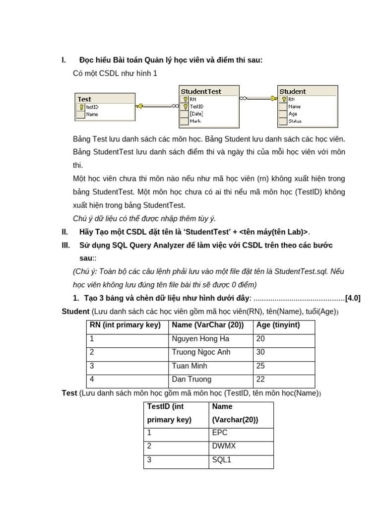 Quan Ly Hoc Vien | PDF