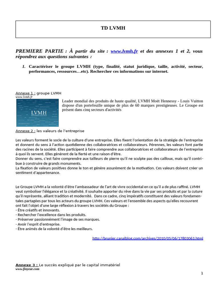 LVMH Caractérisation | PDF