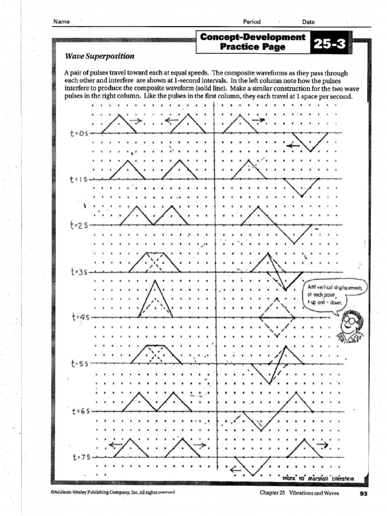 Kami Export Wave Superposition Worksheet | PDF