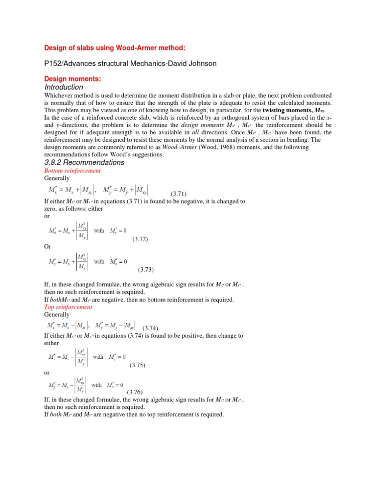 Slab Design by Wood Armer Method | PDF | Teaching Mathematics ...