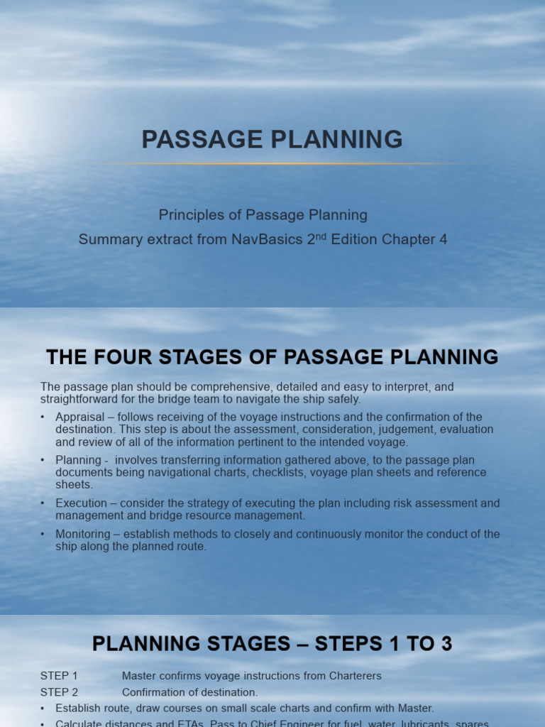 Passage Planning - Appraisal, Planning. | PDF