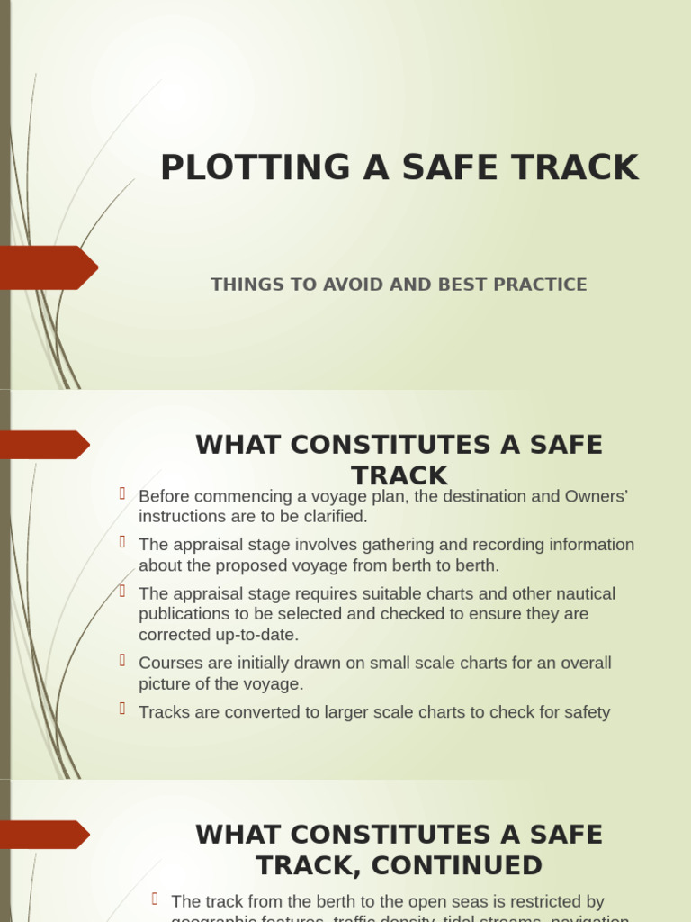 Passage Planning - Plotting A Safe Track. | PDF | Technology & Engineering