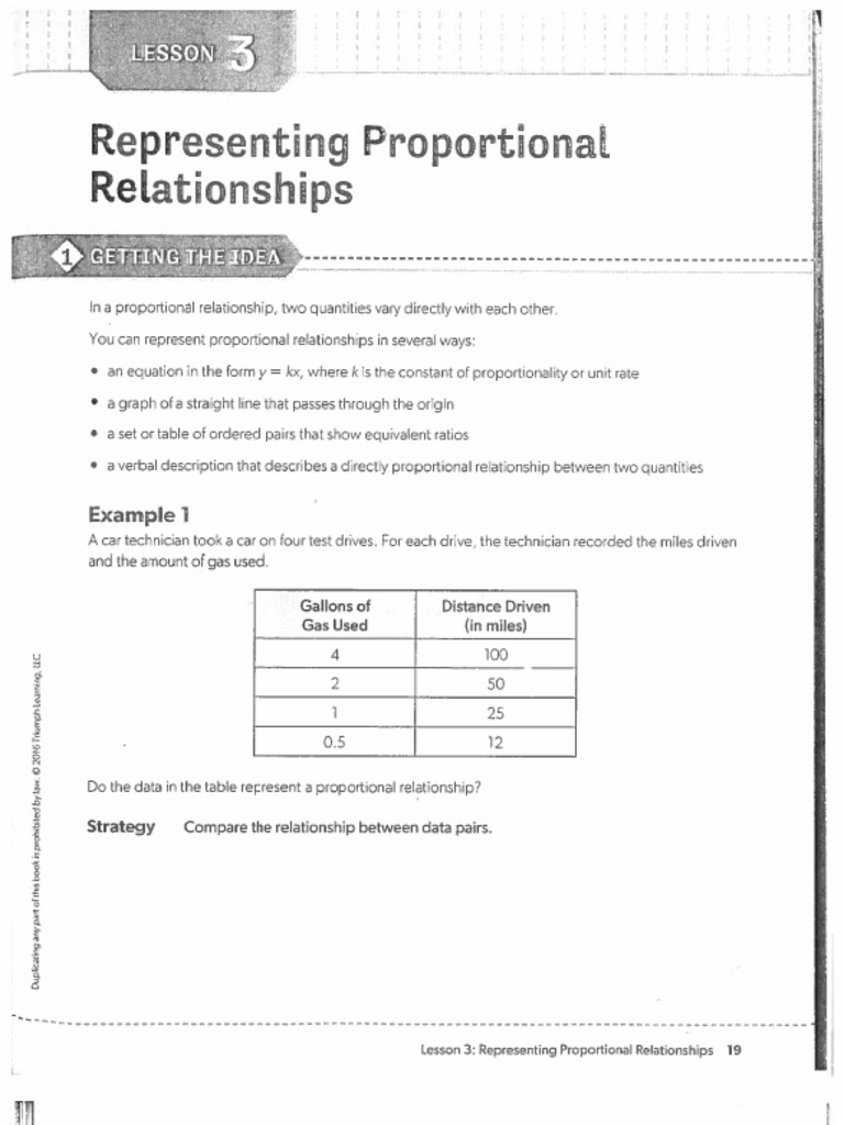 Representing Proportional Relationship - NOTES COMPLETE2-1 | PDF