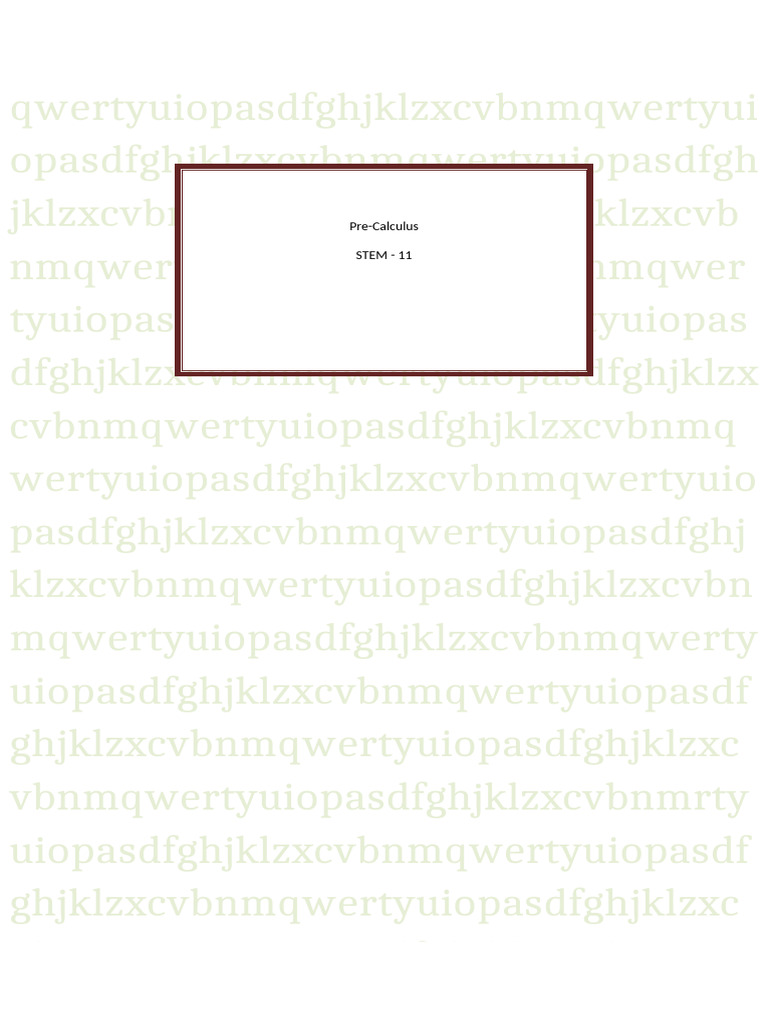 Assignment in Pre Cal | PDF