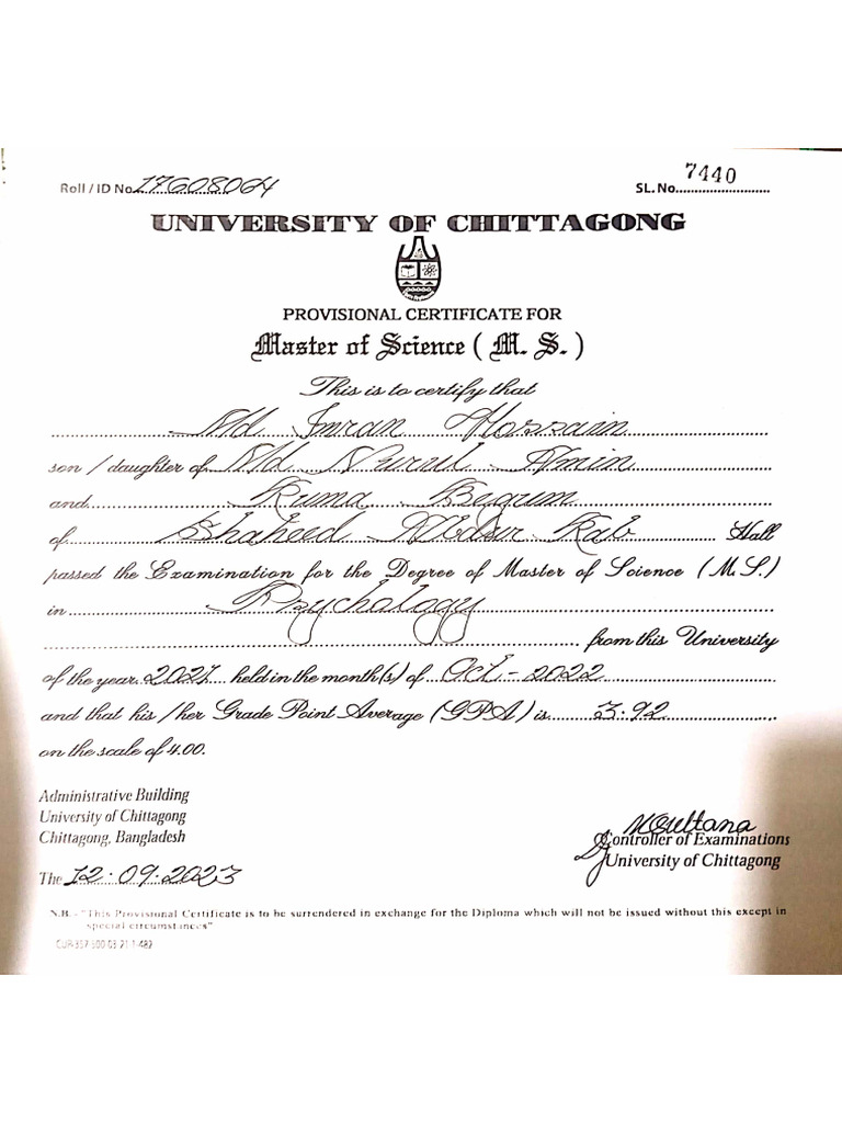 All Educational Certificates and Transcripts | PDF