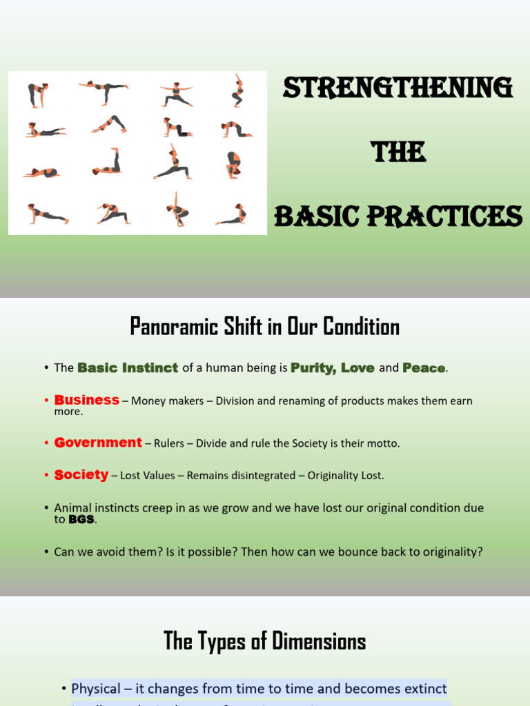Strengthening The Basic Practices | PDF