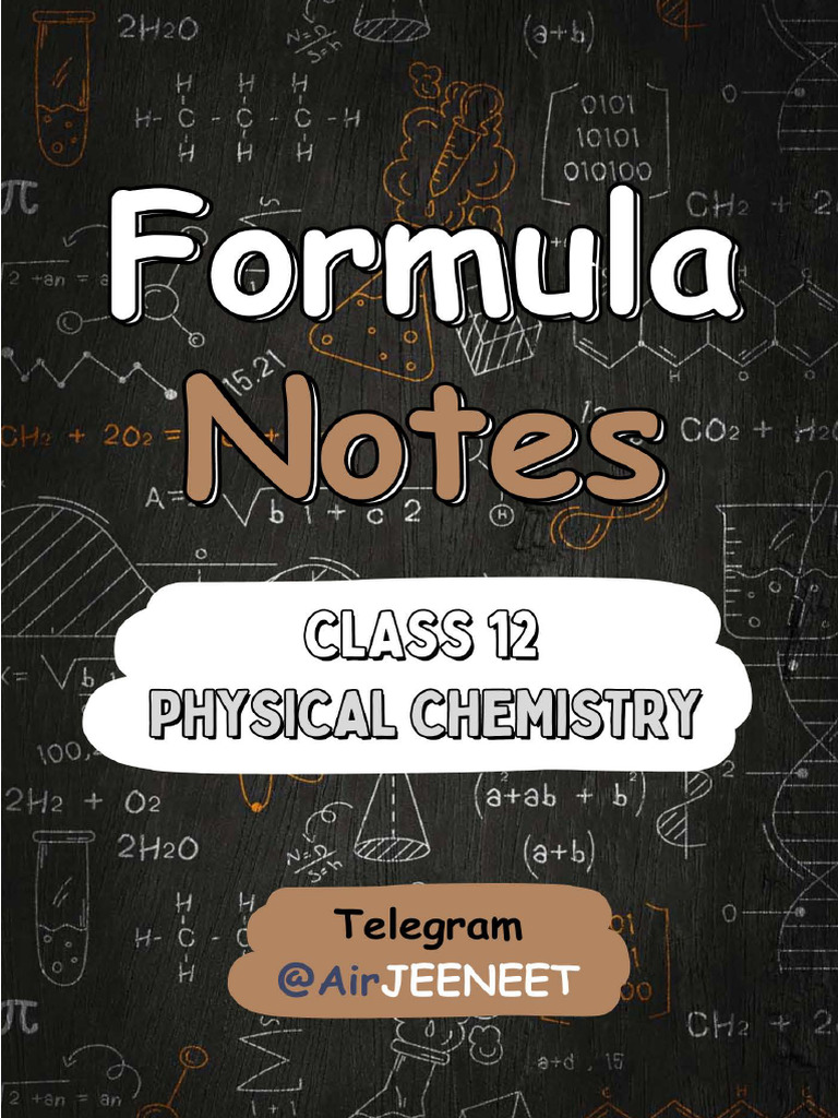 Complete Physical Chemistry Formula Sheet | PDF