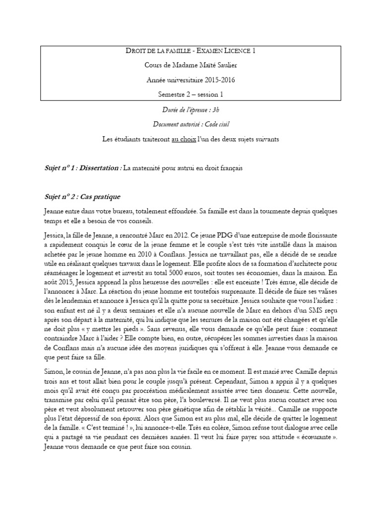 Sujet Examen 2016 Et Corrigã© | PDF