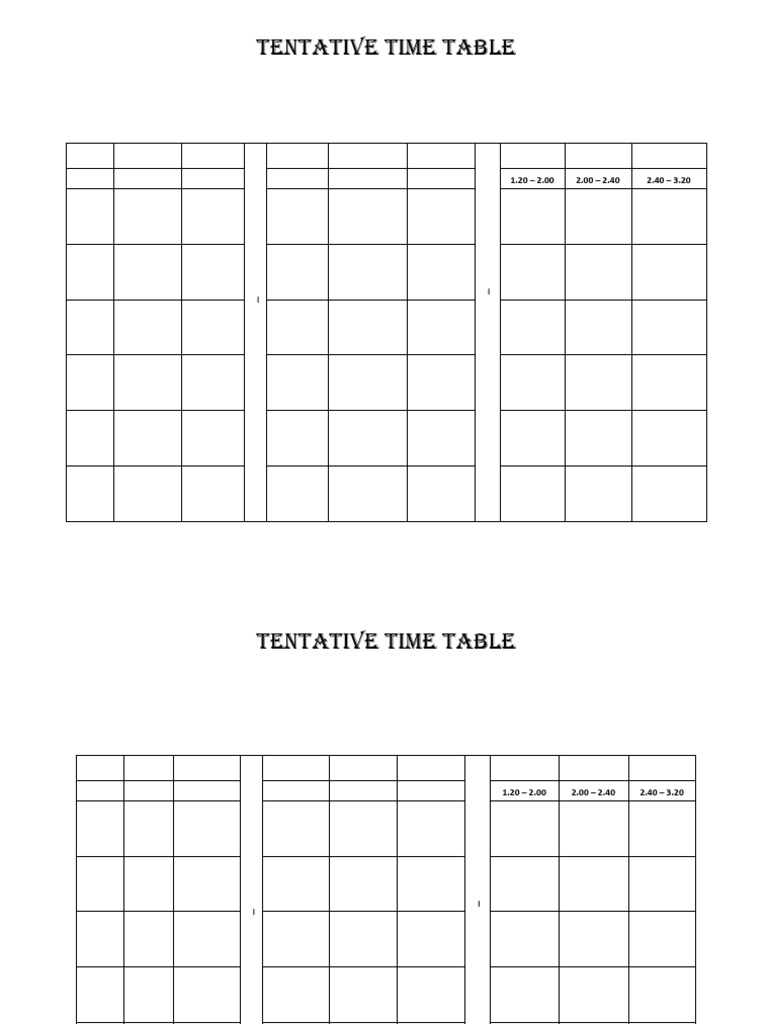 Class Wise Time Table 5 To7 23-24 | PDF