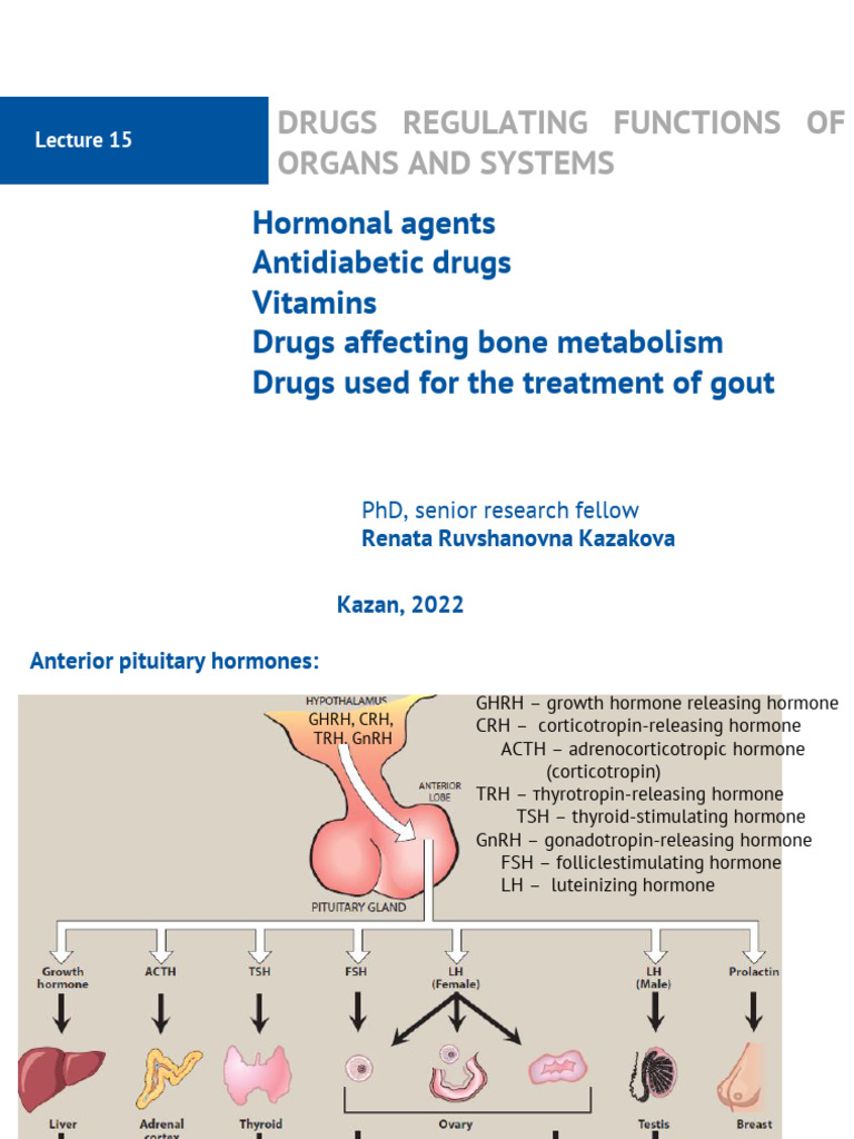 Hormonal and Metabolic Drug Overview | PDF | Adrenocorticotropic ...