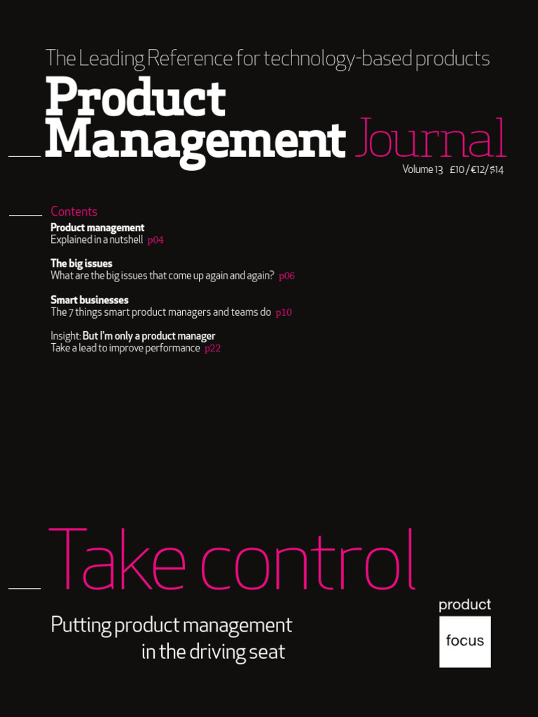 Product Management Journal Take Control | PDF