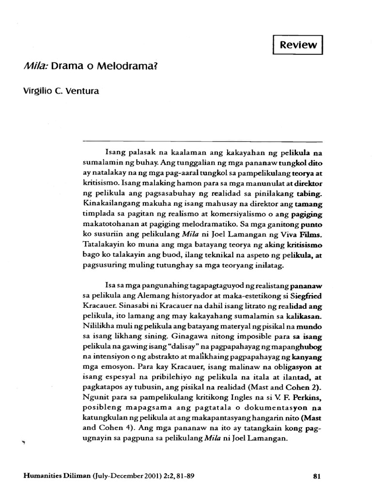 MILA Film Review | PDF