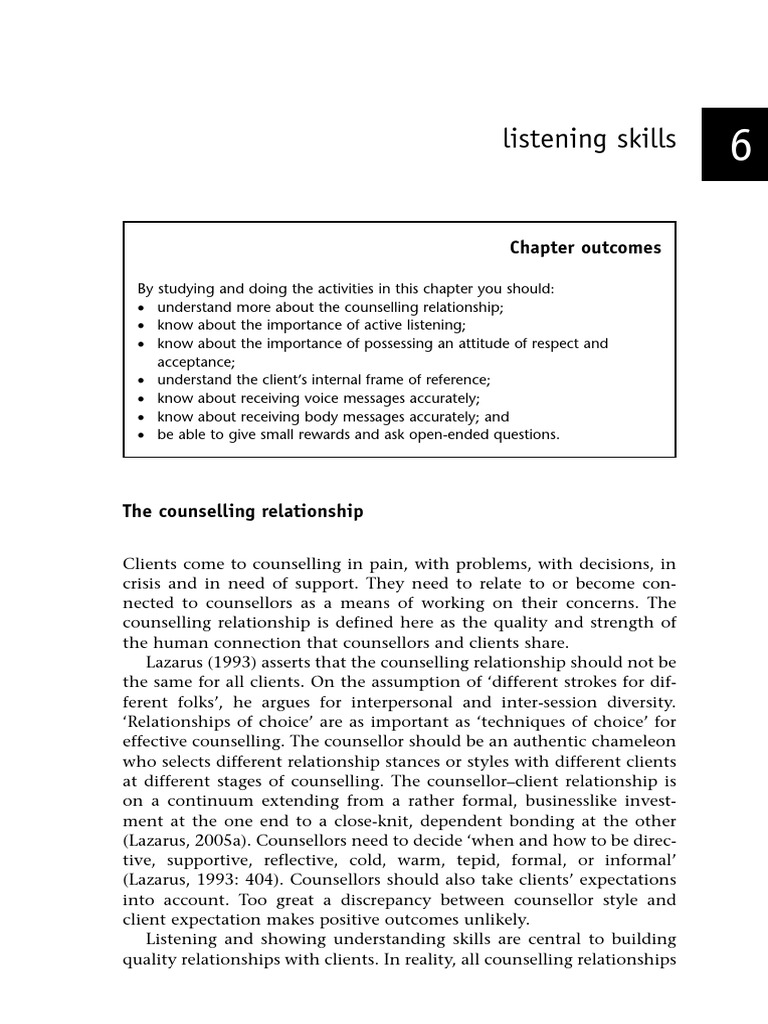 Active Listening Skills_Richard Nelson Jones_Practical Counselling ...