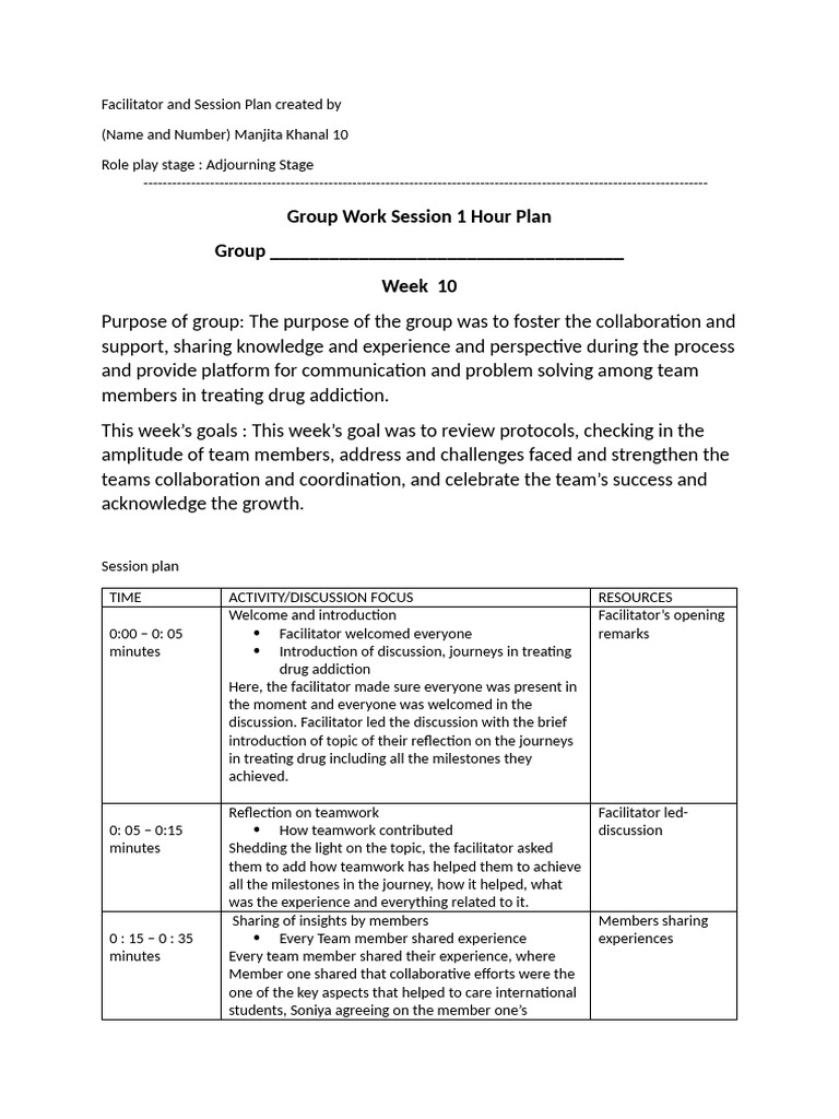 Session Plan | PDF